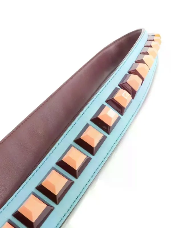 Fendi Leather Bag Strap With Stud Embellishments