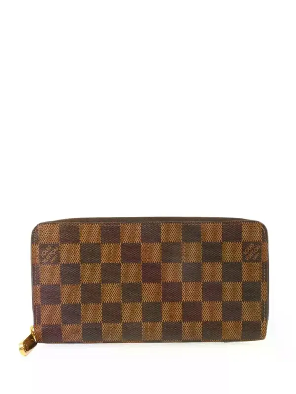 LOUIS VUITTON Zippy Damier Ebene Wallet - Brown