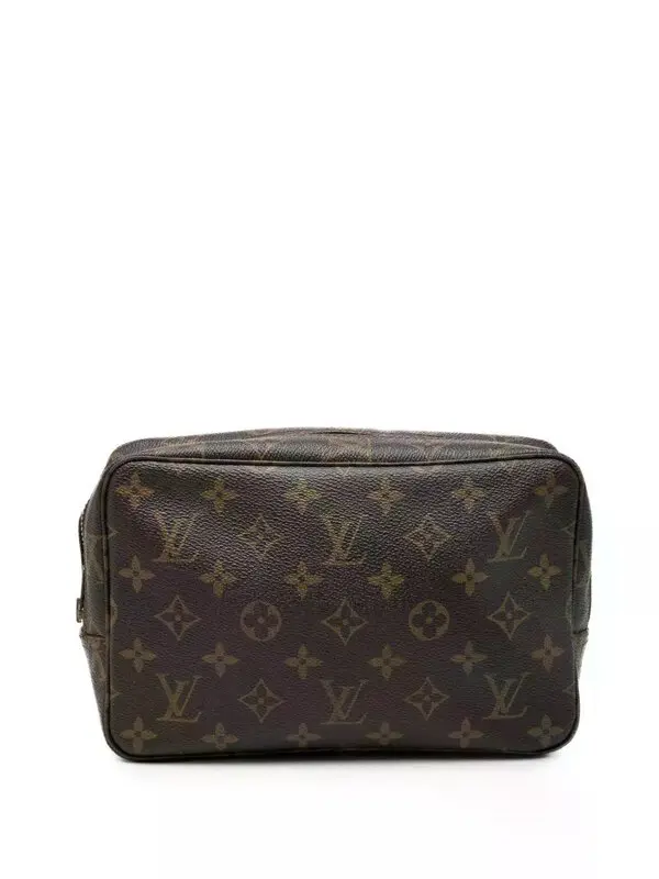 LOUIS VUITTON Monogram Macassar Toilet Pouch Gm Clutch Bag - Brown