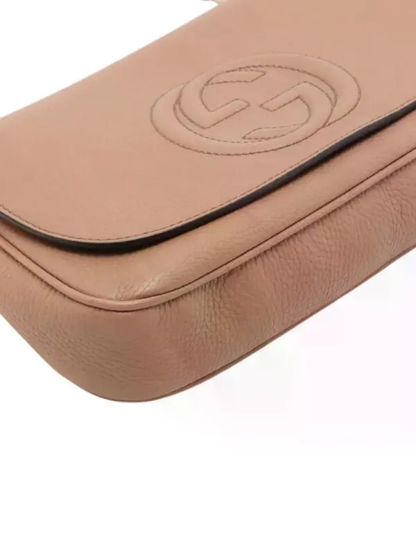 Gucci 2016-2026 Medium Calfskin Soho Chain Flap Crossbody Bag - Brown