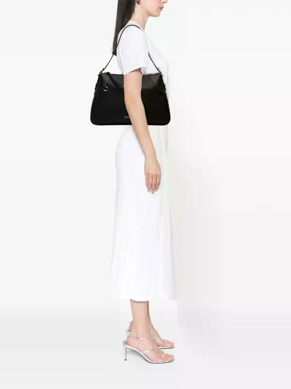 Gucci Calfskin Gg Emblem Shoulder Bag