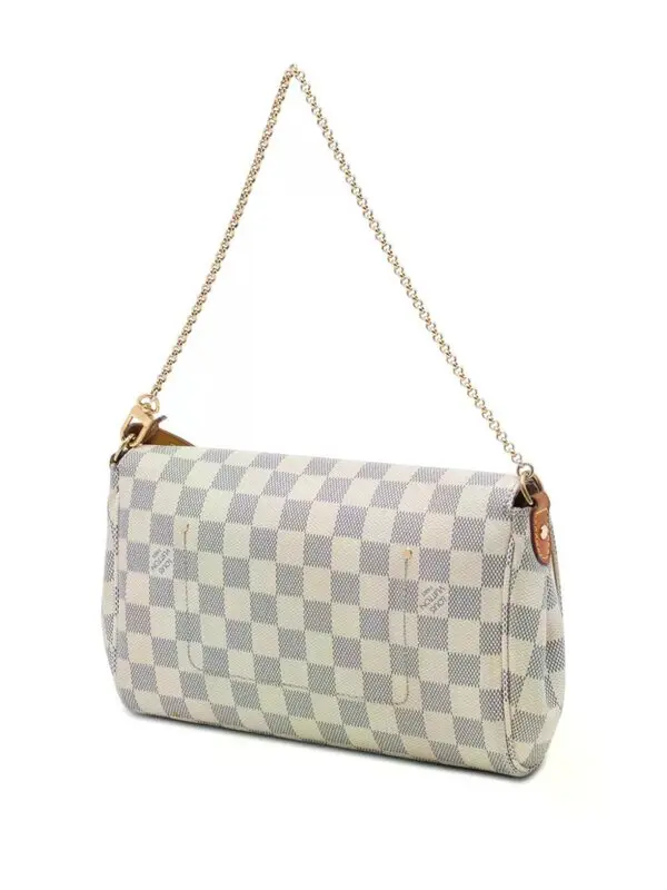 LOUIS VUITTON 2014 Damier Azur Favorite Mm Satchel - White