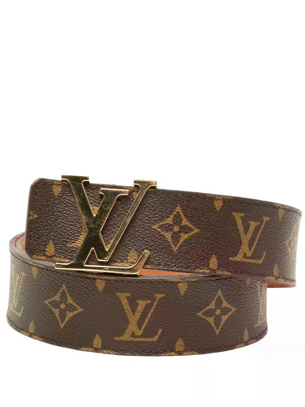 LOUIS VUITTON 2009 Monogram Initiales Reversible Belt - Brown