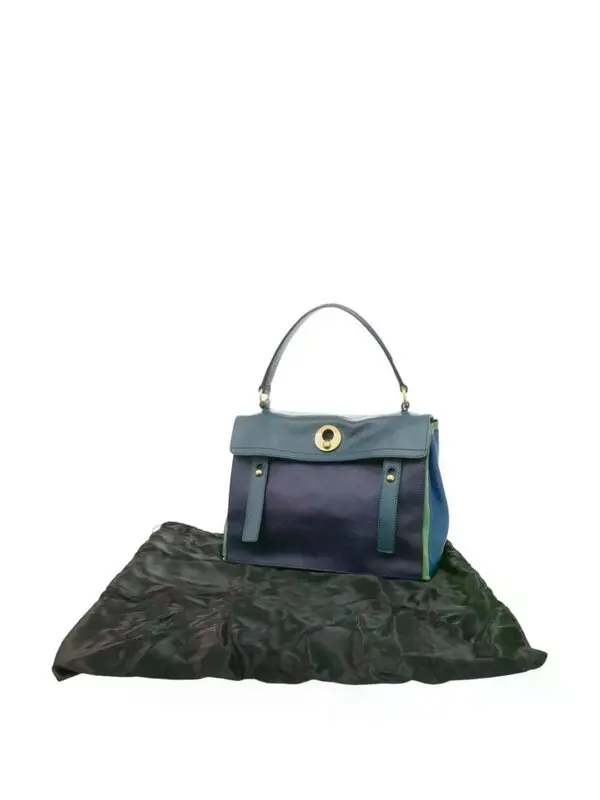 Saint Laurent 2000-2015 Medium Tricolor Leather Muse Two Satchel