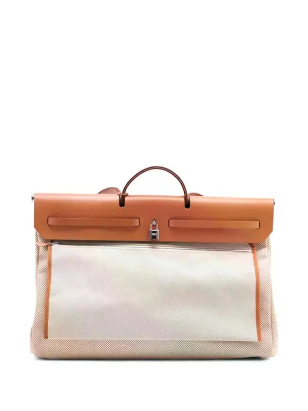 Hermès Herbag Zip Cabine 50 Toile And Vache Hunter Travel Bag - Neutrals