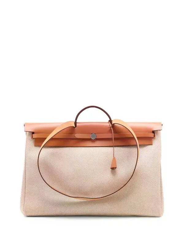 Hermès Herbag Zip Cabine 50 Toile And Vache Hunter Travel Bag - Neutrals