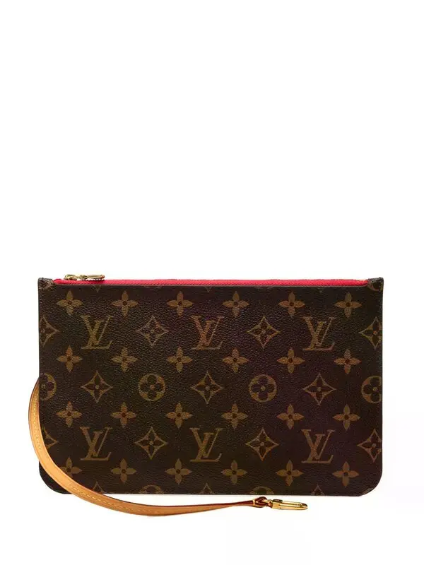 LOUIS VUITTON 2016 Monogram Neverfull Mm Pouch - Brown