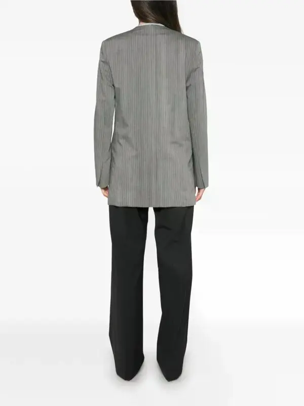 Alberta Ferretti Pinstriped Double-breasted Blazer