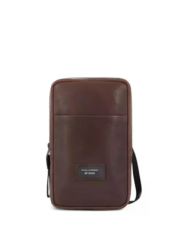 PIQUADRO Logo-plaque Leather Shoulder Bag