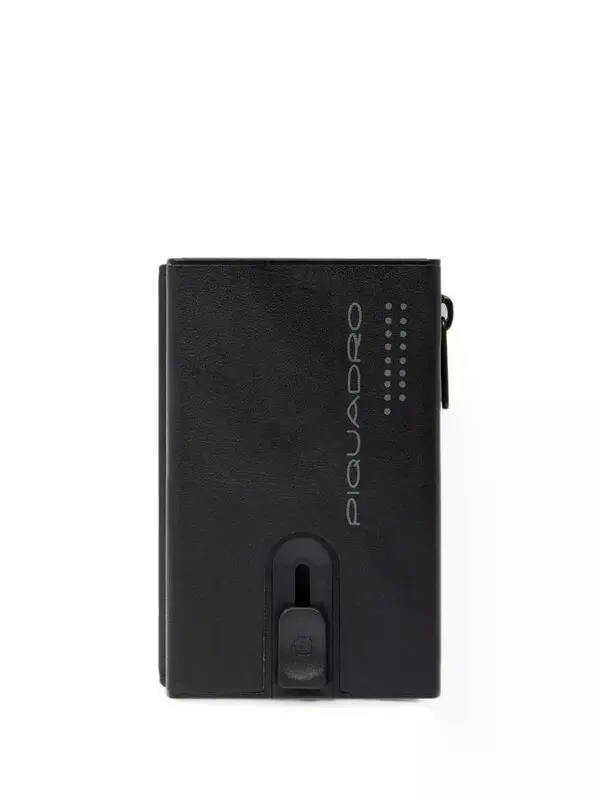 PIQUADRO Logo-print Leather Cardholder