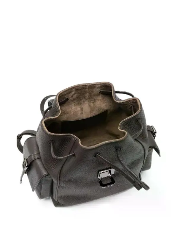 Brunello Cucinelli Sartorial Grainy Leather Backpack - Brown