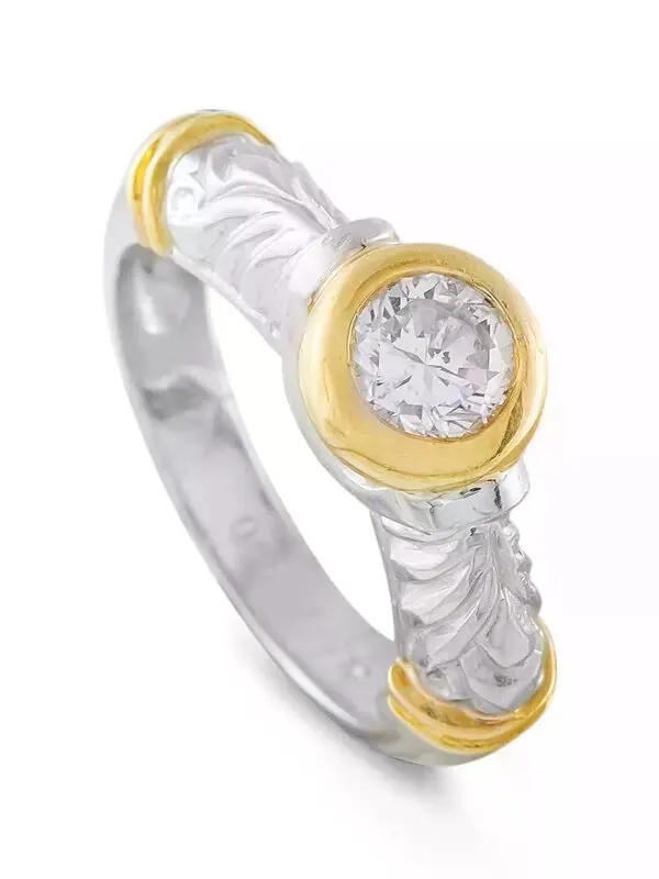 LB EXCLUSIVE 18k Yellow Gold And Platinum Diamond Ring