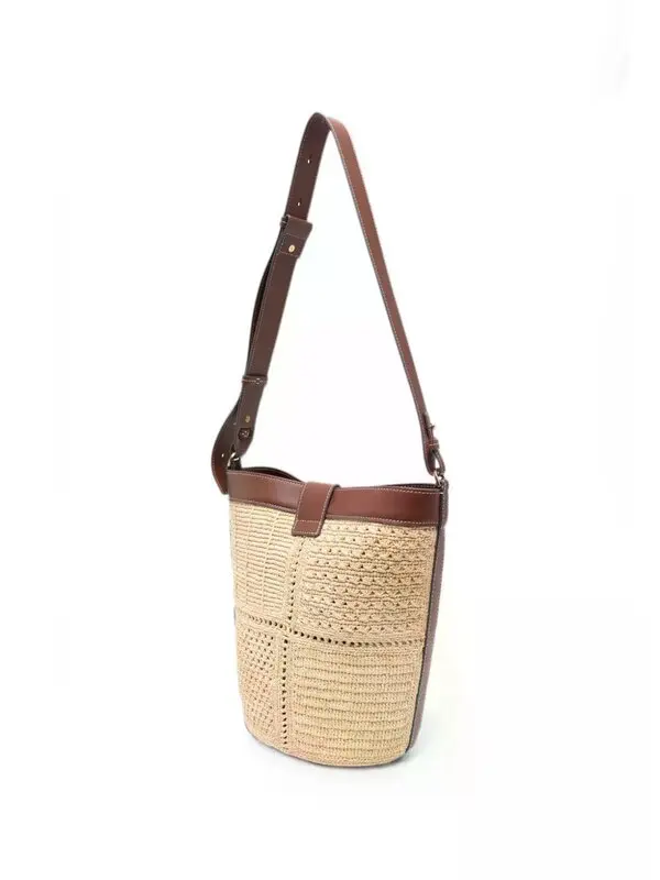 ANYA HINDMARCH Patchwork Leather-trim Bucket Bag