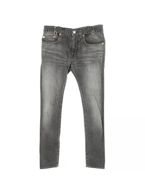 Balenciaga 2010s Distressed Straight-leg Jeans - Grey