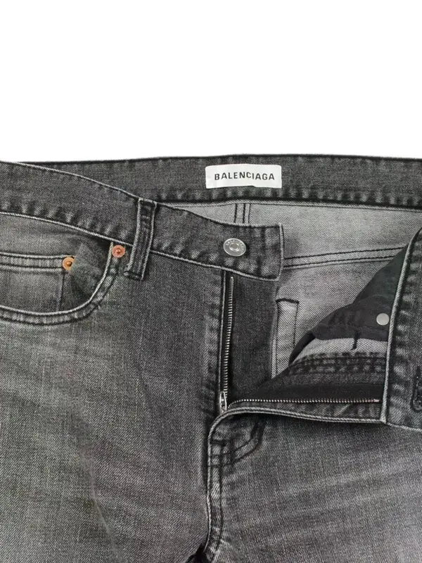 Balenciaga Distressed Straight-leg Jeans