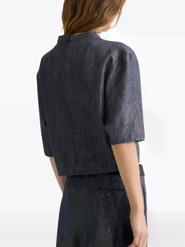 TWP Sequined-embellished T-shirt