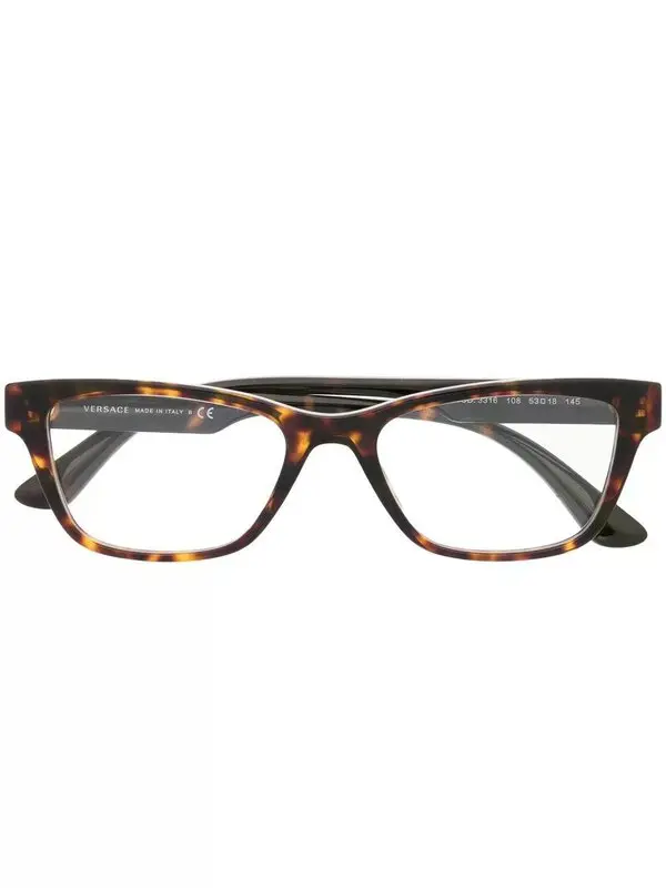 Versace Tortoiseshell Logo-print Glasses