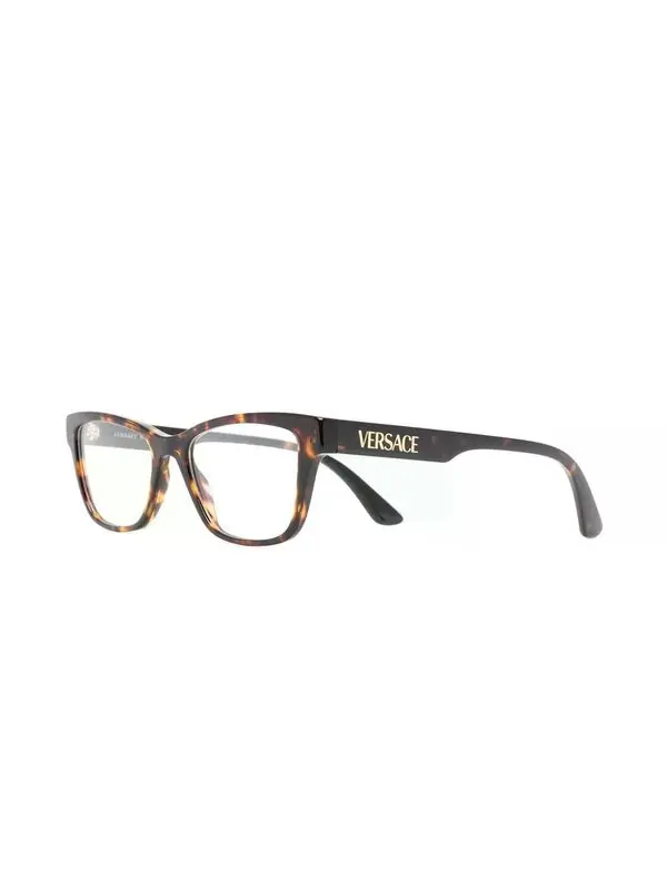Versace Tortoiseshell Logo-print Glasses
