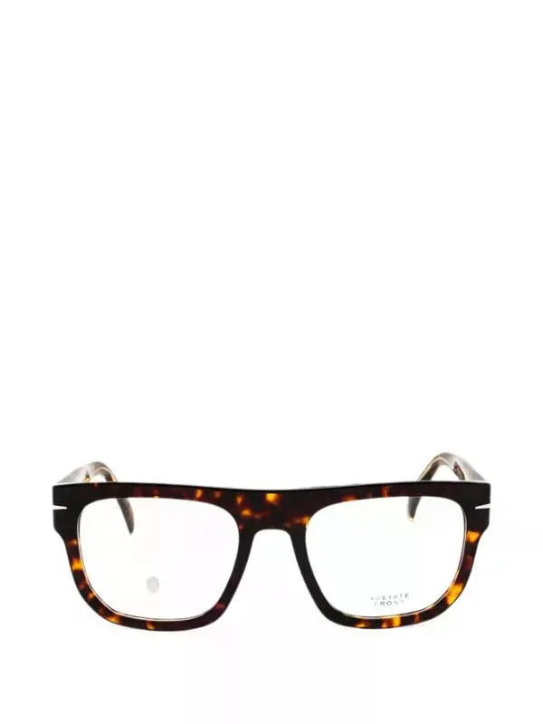 DB EYEWEAR BY DAVID BECKHAM Tortoiseshell-effect Square-frame Glasses