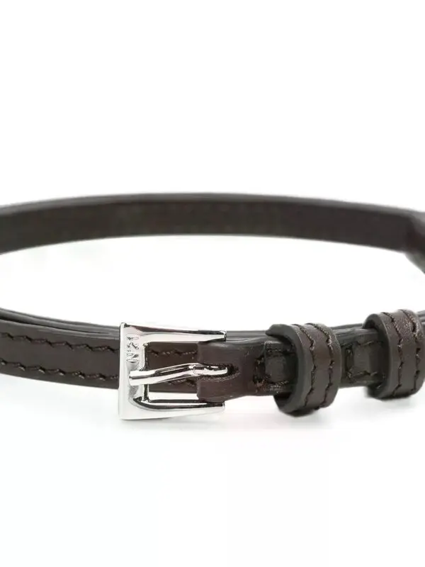 N°21 Silver-tone Buckle Fastening Leather Belt