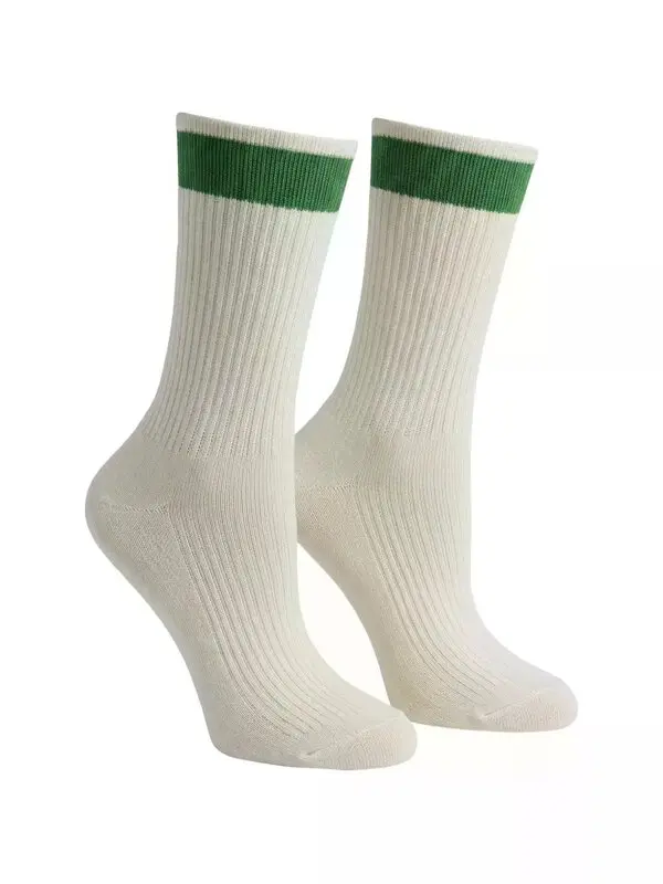 Valentino Garavani Stripe-detail Socks - Neutrals