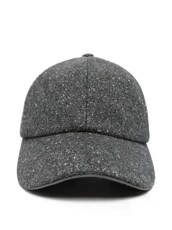 Eleventy Flecked-knit Baseball Cap