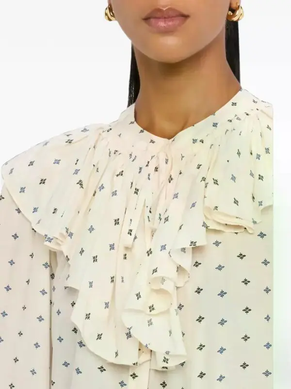 Veronica Beard Gomez Ruffled Blouse