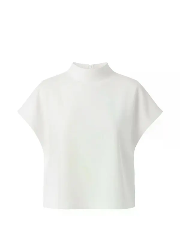 RUNDHOLZ BLACK LABEL High-neck Short-sleeve Blouse