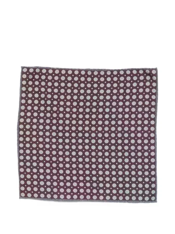Eleventy Geometric-print Pocket Square