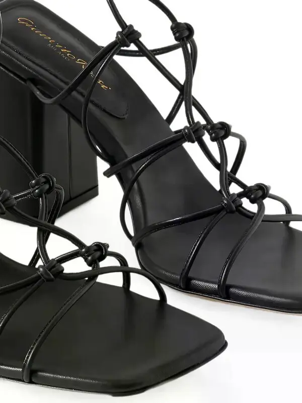 GIANVITO ROSSI Minas Knotted Leather Sandals