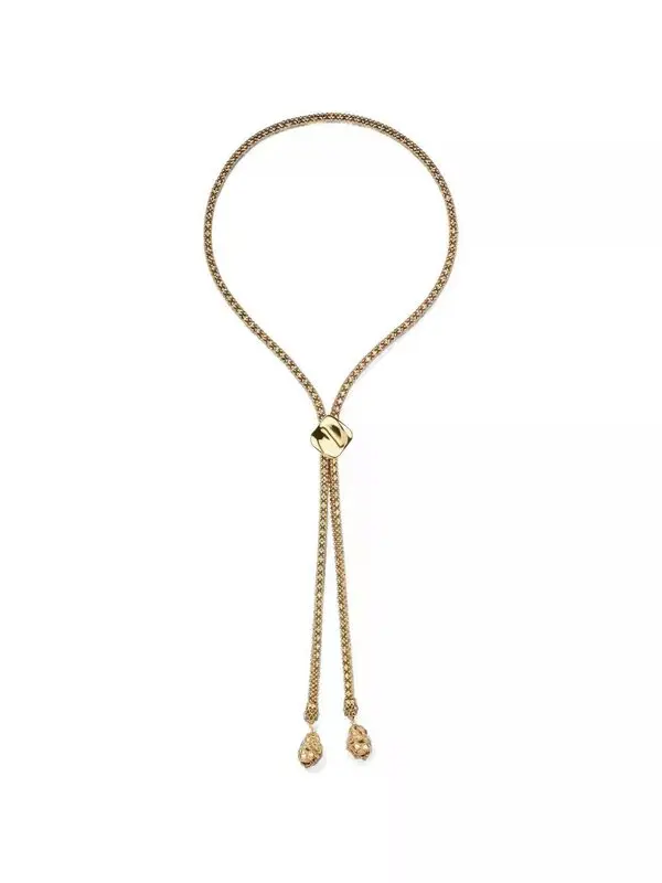 Gas Bijoux Square Biwa Necklace - Gold