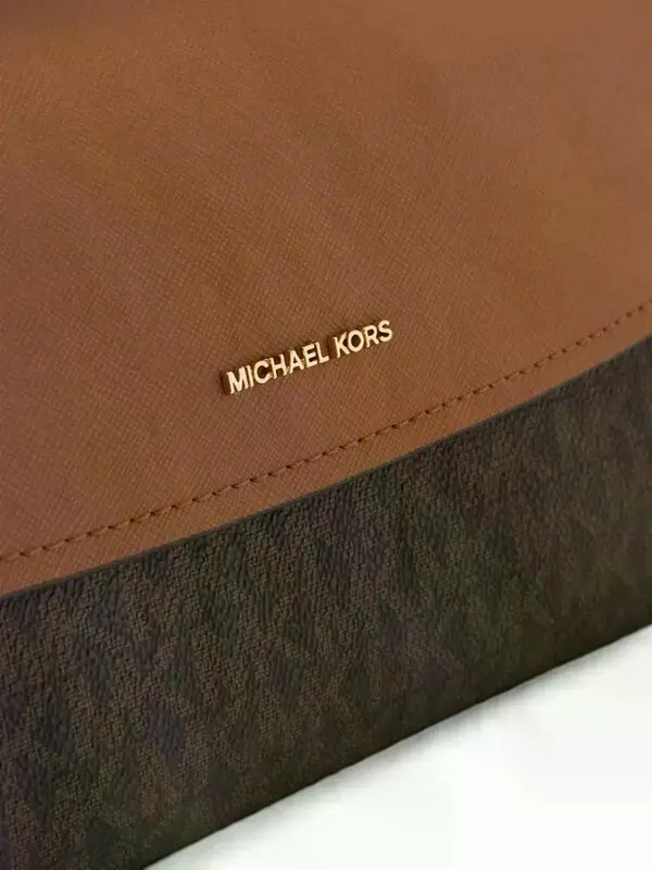 Michael Kors Monogram-print Logo-plaque Shoulder Bag