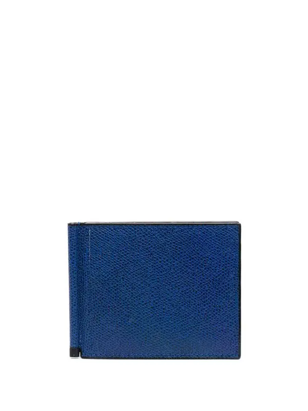 VALEXTRA Simple Grip Bi-fold Wallet - Blue