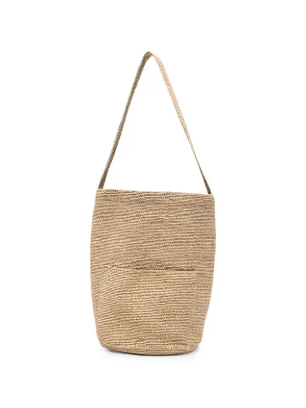 SOPHIE DIGARD Rafia Bucket Bag - Beige