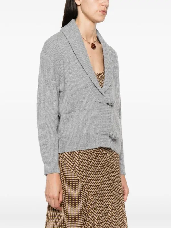 FORTE_FORTE Cashmere Blend Cardigan - Grey