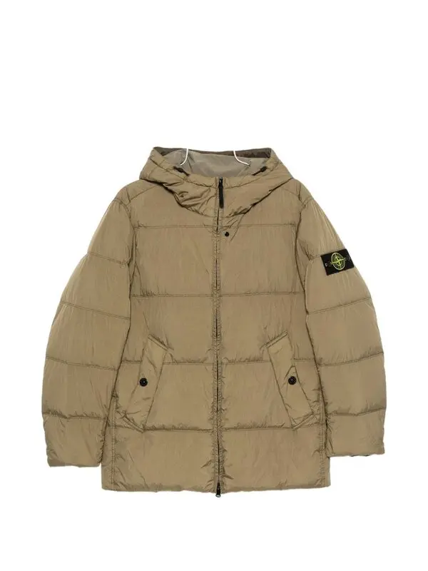 Stone Island Logo Nylon Blouson Jacket - Green