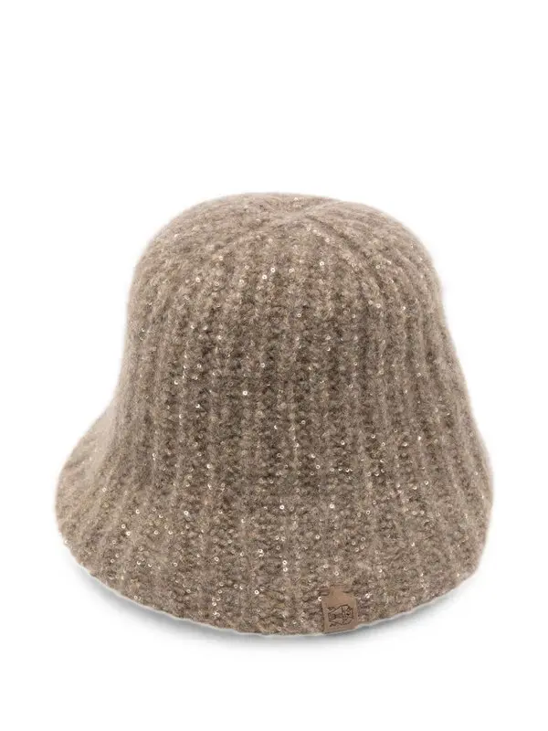 Brunello Cucinelli Cashmere Blend Beanie - Grey