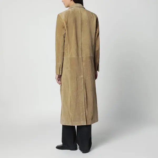 ARMA Olive Alissa Single-breasted Suede Coat