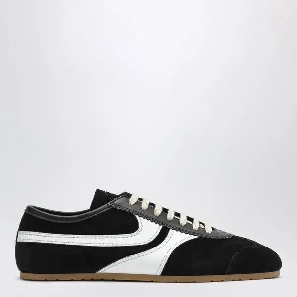 Dries Van Noten Leather And Suede Sneakers - Black