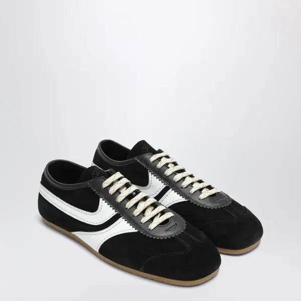 Dries Van Noten Leather And Suede Sneakers - Black