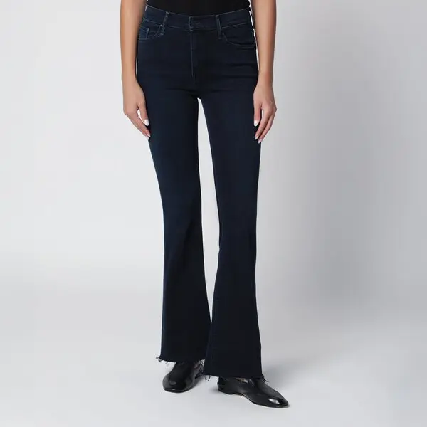 MOTHER Dark The Weekender Fray Jeans - Blue