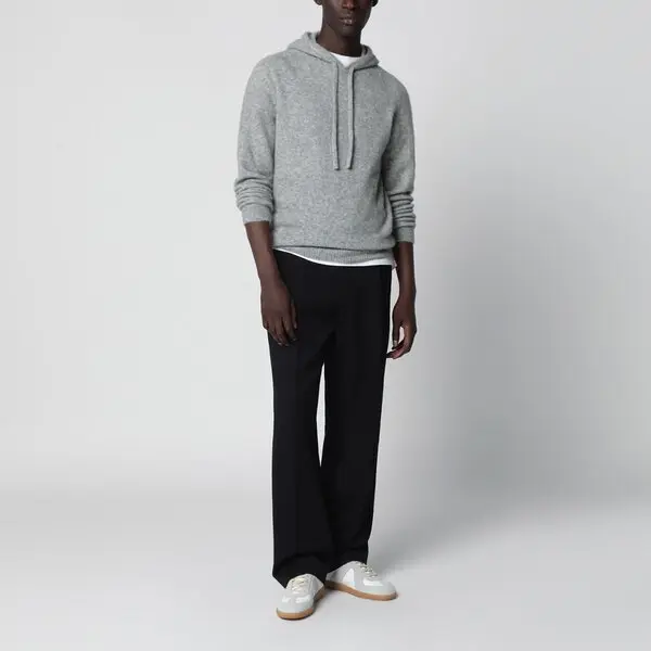 ROBERTO COLLINA Light Gray Cashmere Hoodie