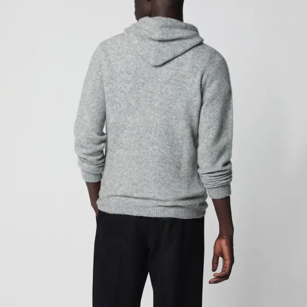 ROBERTO COLLINA Light Gray Cashmere Hoodie