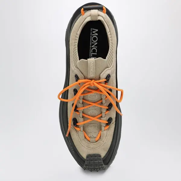 Moncler Trailgrip Lite3 Sneakers In Suede And Nubuck - Beige