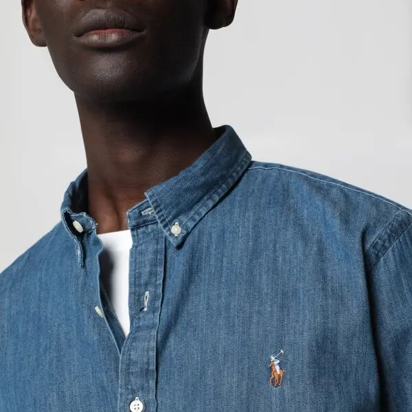 Polo Ralph Lauren Slim-fit Denim Button-down Shirt