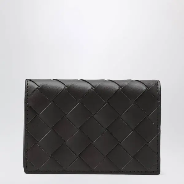 Bottega Veneta Intrecciato Business Card Holder In Fondant Leather - Brown