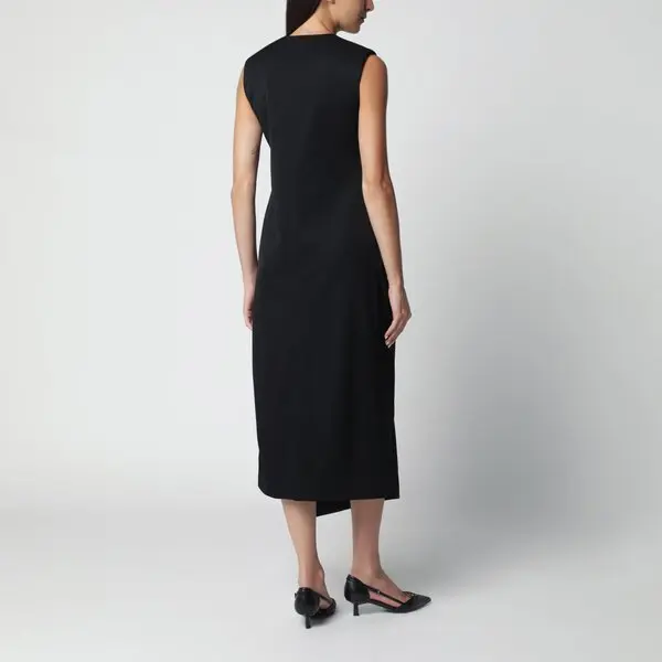 Bottega Veneta Sleeveless Asymmetrical Wool Midi Dress