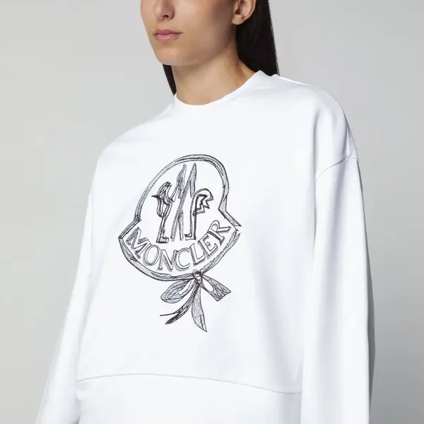 Moncler Embroidered Logo Cotton Sweatshirt