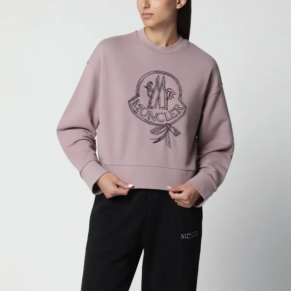 Moncler Cotton Sweatshirt With Embroidered Logo