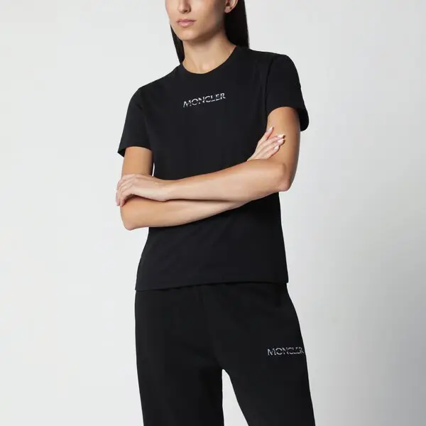 Moncler Cotton T-shirt With Logo - Black